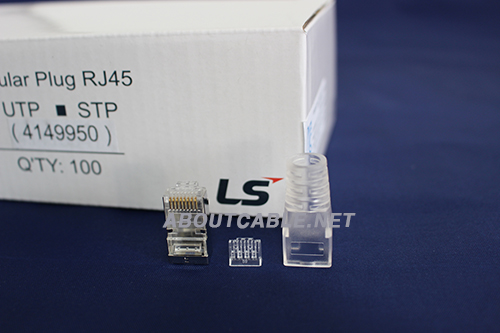 (LS) CAT.5E STP RJ-45 고급형 커넥터 1BOX = 100EA (1479188473) | 어바웃케이블